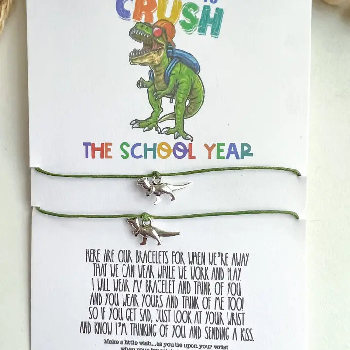 Dino Crush Back to School Bracelet Mommy and Me | Crown and Iris