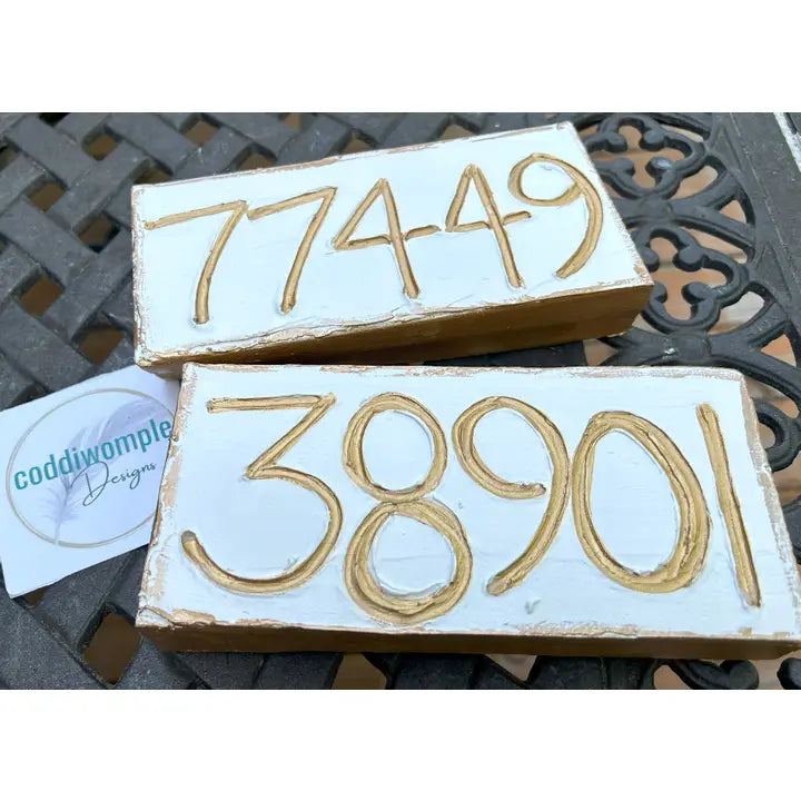 City Zip Code Art Block | Crown and Iris