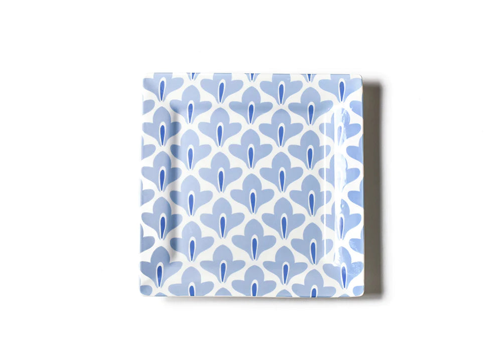 12' Iris Blue Sprout Square Platter | Crown and Iris