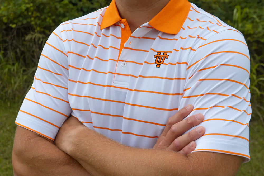 UT Outline Wide Stripe Polo | Crown and Iris